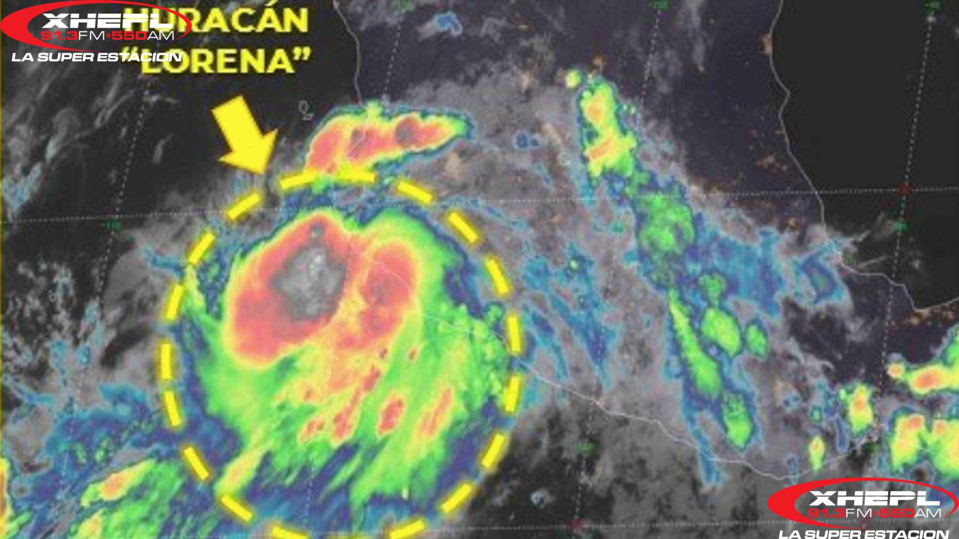Huracán Lorena se degrada a tormenta tropical y regresa al mar